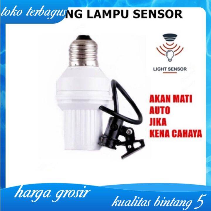 Fitting Lampu Sensor Cahaya Otomatis E27 Lampu Otomatis Cahaya Siang ...