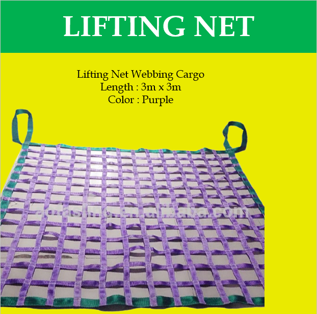 MAGO 1T Lifting Cargo Net Purpel Webbing Cargo Net Purpule and Green ...