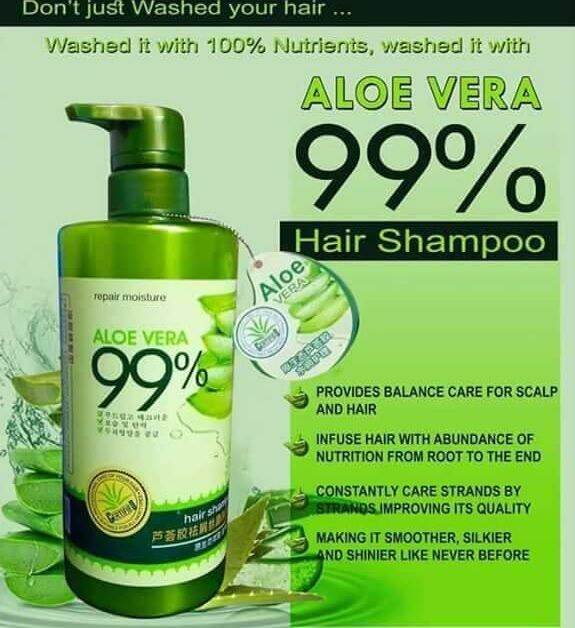 Original 99% Aloe Vera Hair Shampoo 800ml Aloe Vera Gel Anti-Dandruff Silky VE Shampoo 800ml ...