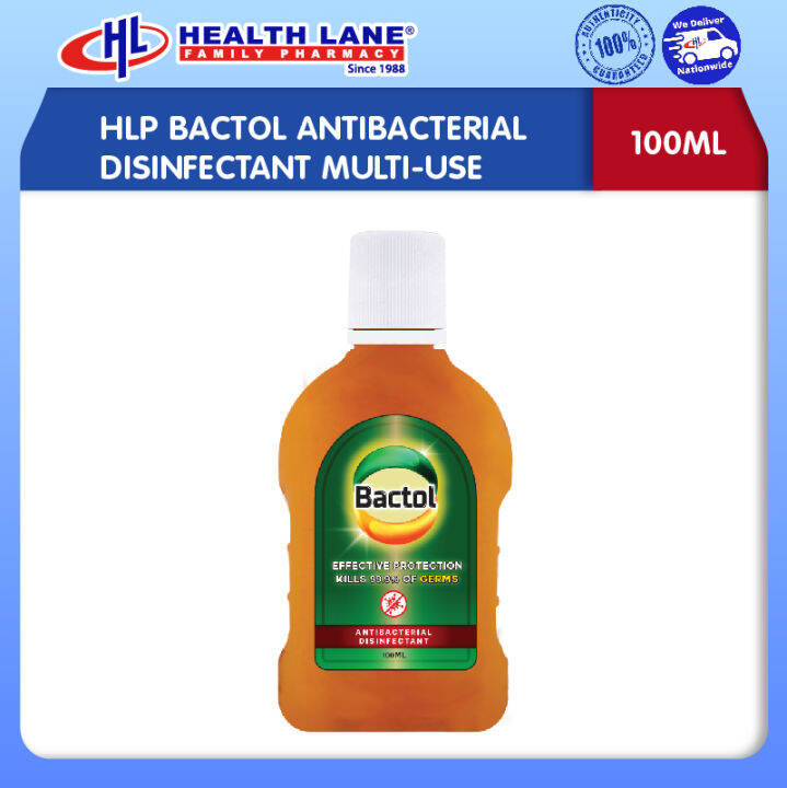HLP BACTOL ANTIBACTERIAL DISINFECTANT MULTI-USE (100 ML) | Lazada