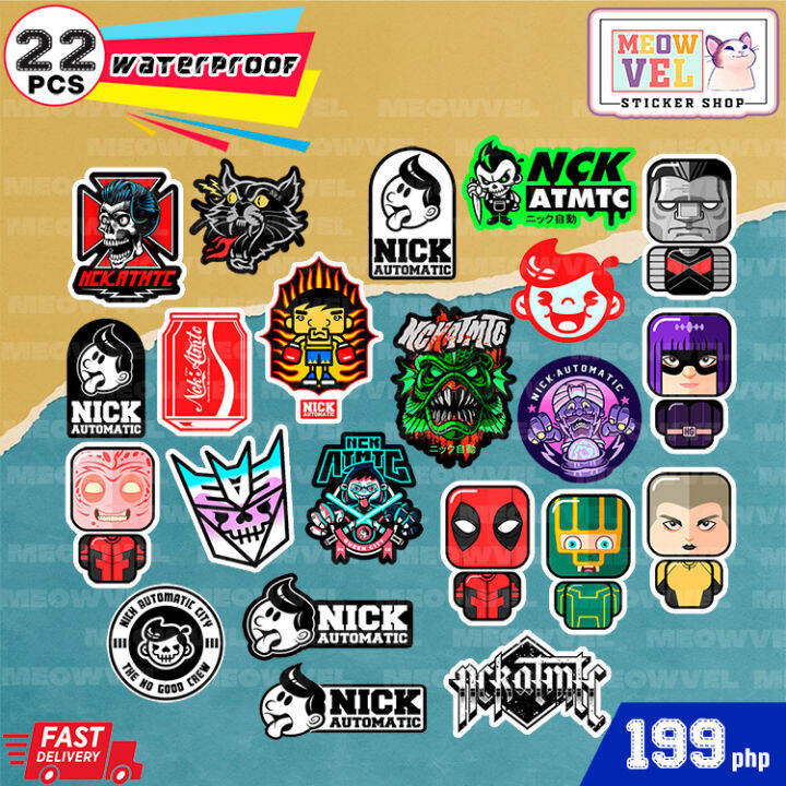 [22 pcs] Nick Automatic Sticker Pack #1 | Lazada PH