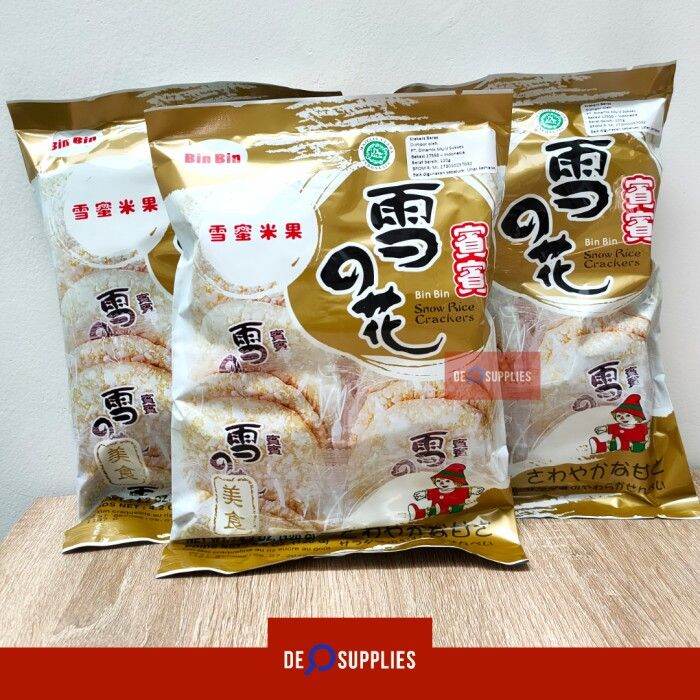 Bin Bin Snow Rice Crackers 120gr - Binbin Krekers Beras Salju Thailand ...