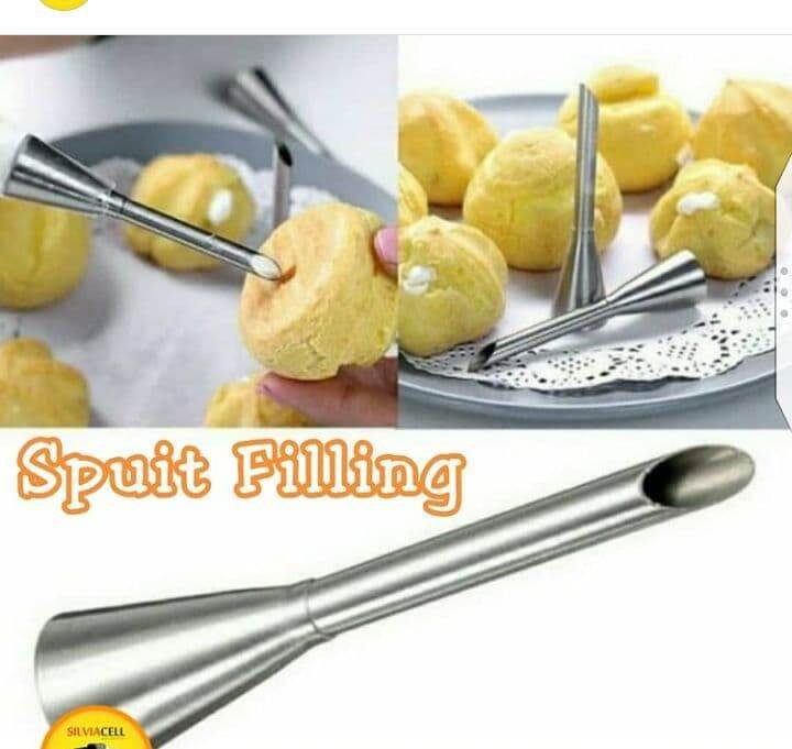 Spuit filling pastry sus kue roti donat coklat cream spuite isi cake ...