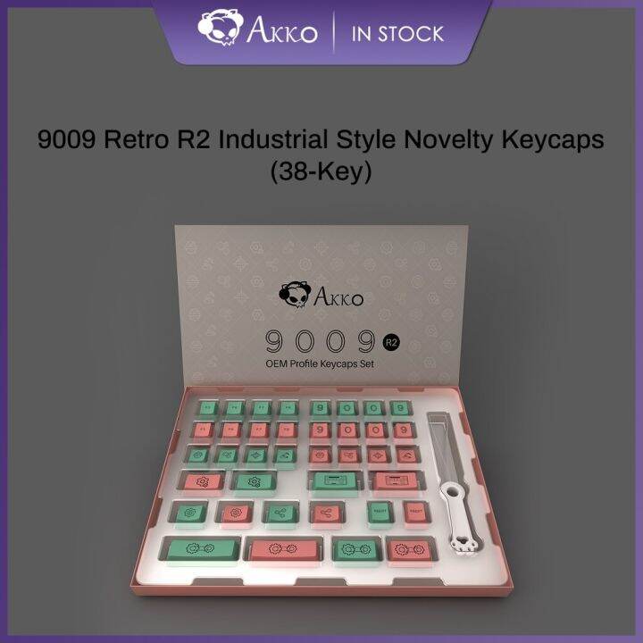 Akko 9009 Retro 38 Key OEM Profile Keycaps Set PBT Dye-Sublimation Full ...