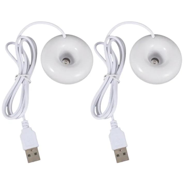 【hot】 2X White Donut Humidifier Usb Office Desktop Mini Portable ...