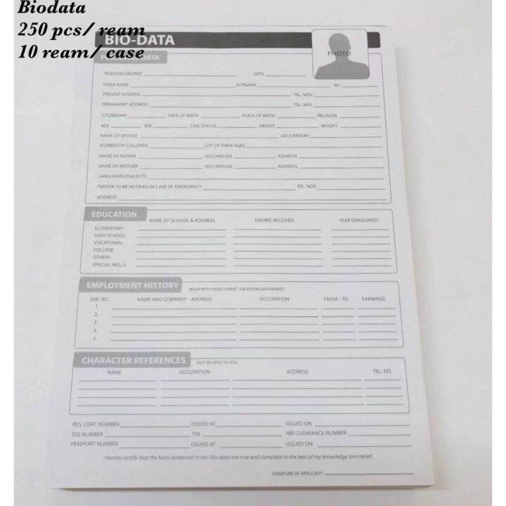 PREMIERE BIO DATA PER REAM | Lazada PH