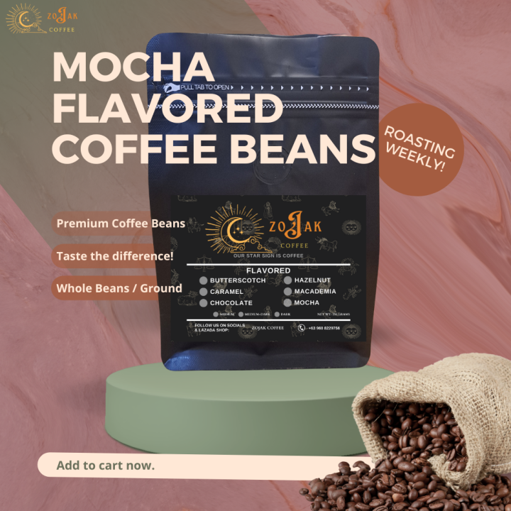 Zojak Coffee - Flavored Coffee Beans | Mocha | 250g | Lazada PH