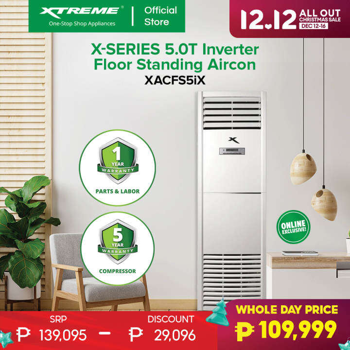 X-SERIES 5.0TR Floor Standing Aircon INVERTER Anti-Rust Cabinet 3D Air ...