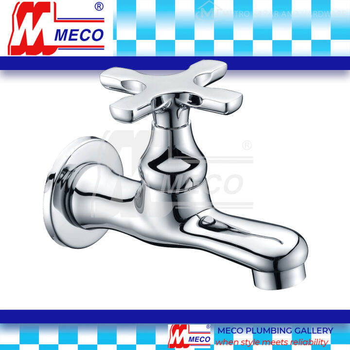 Meco Bathroom Faucet for Sink Brass Chrome Wall-mounted 2318 (Silver ...