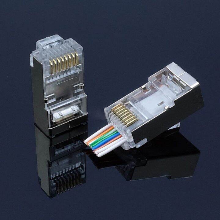 Immediate delivery Comlink EZ RJ45 CAT6 Passthrough FTP Network Modular Plug Connector Pass ...