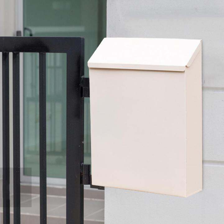 colaxi Wall Mounted Mailbox Modern Drop Box with Lock for Porch Outside ...