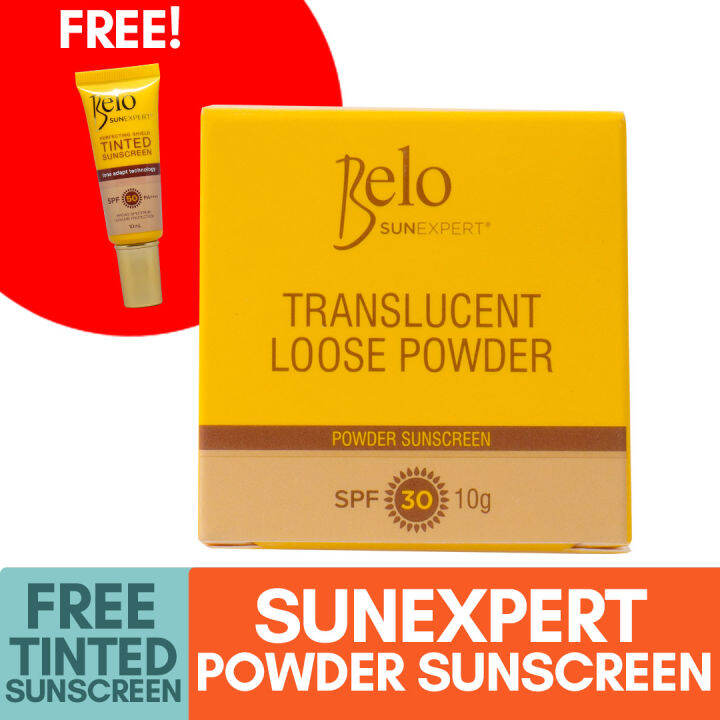 Belo SunExpert Translucent Loose Powder 10g + FREE Tinted Sunscreen ...