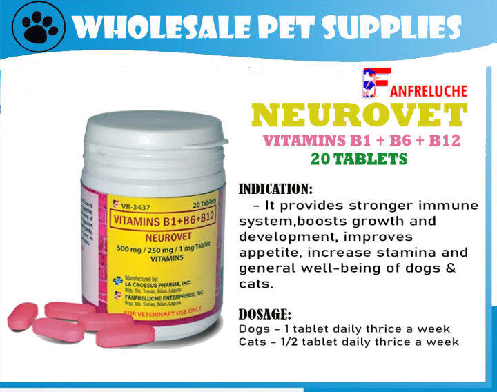 NEUROVET Vitamins for Pets | 20Tablets | Lazada PH