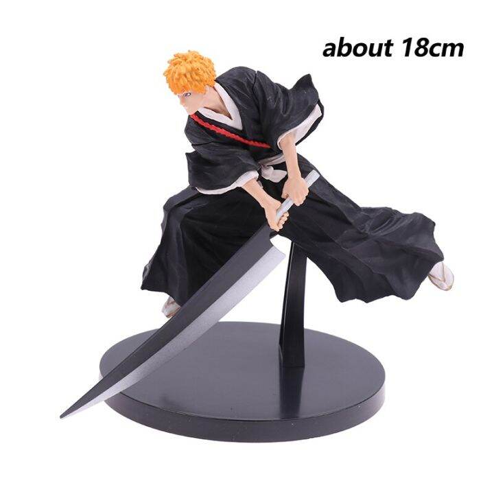 18Cm Anime Bleach Action Figure Kurosaki Ichigo Zanpakutou Zangetsu ...