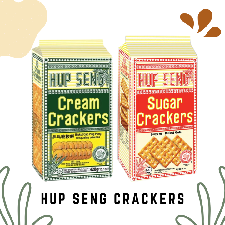 Hup Seng Cream Crackers/ Sugar Crackers -428g | Lazada