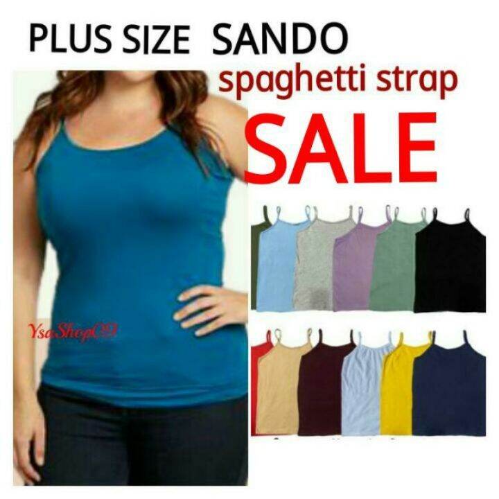 【COD】 Plus size Spaghetti strap sando / Sando tank sleeveless | Lazada PH