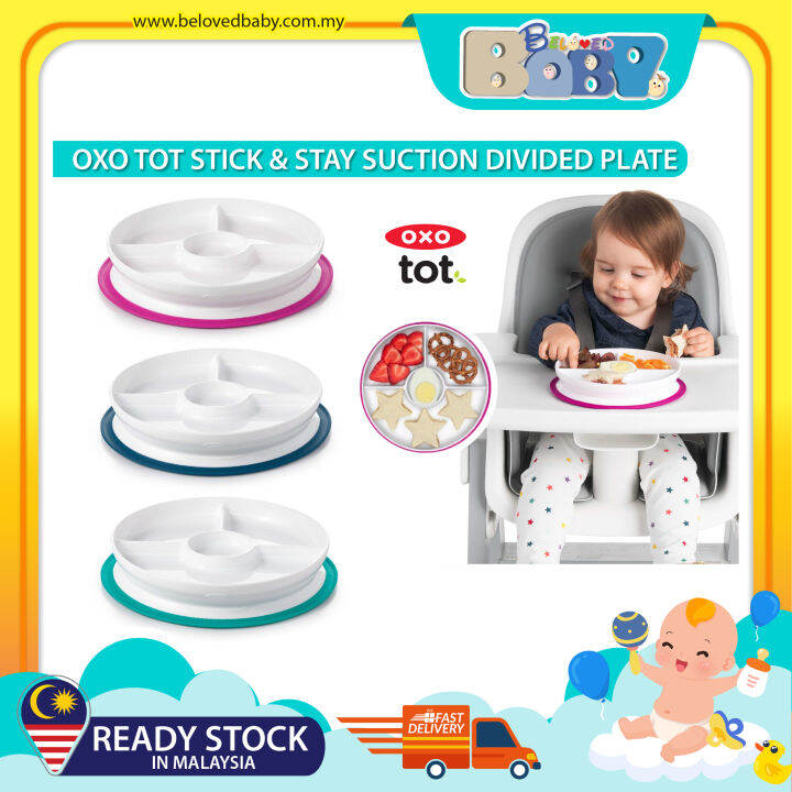 Oxo Tot Stick & Stay Suction Divided Plate | Lazada
