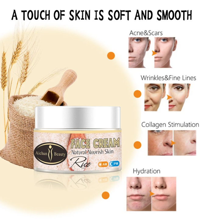 Aichun Beauty Rice Face Cream Whitening Brightening Moisturizing ...