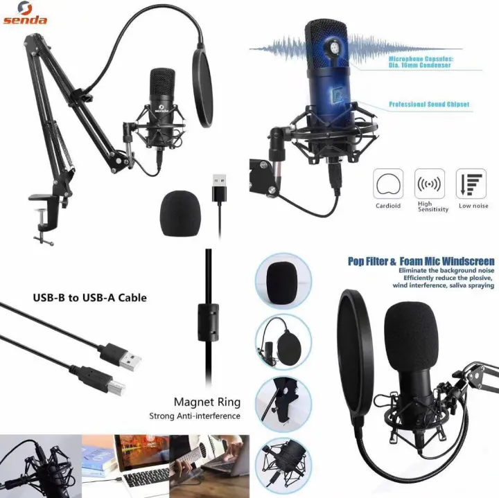 USB Microphone A04 Plus Cardioid Condenser Podcast Mic 192kHz/24bit ...