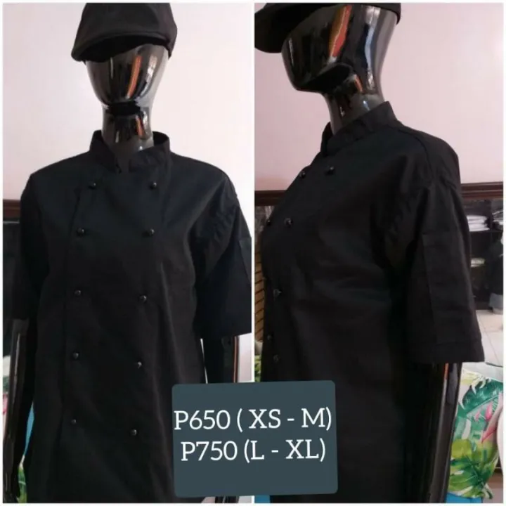 Tough Chef Jacket Black White in color (American Size) | Lazada PH