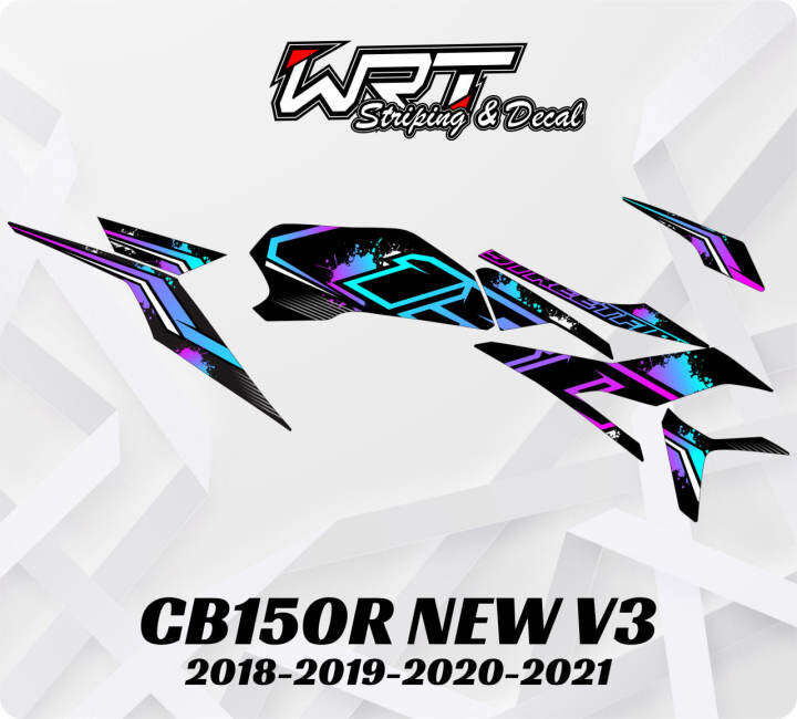 Striping CB150R v3- Stiker Decal All New CB150R v3 Facelift Rainbow ...