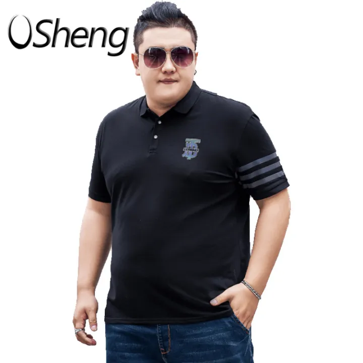 VSheng เสื้อโปโลยืดไซส์พิเศษปี2022สำหรับผู้ชายเสื้อบางทรงหลวมลำลองคอปก ...