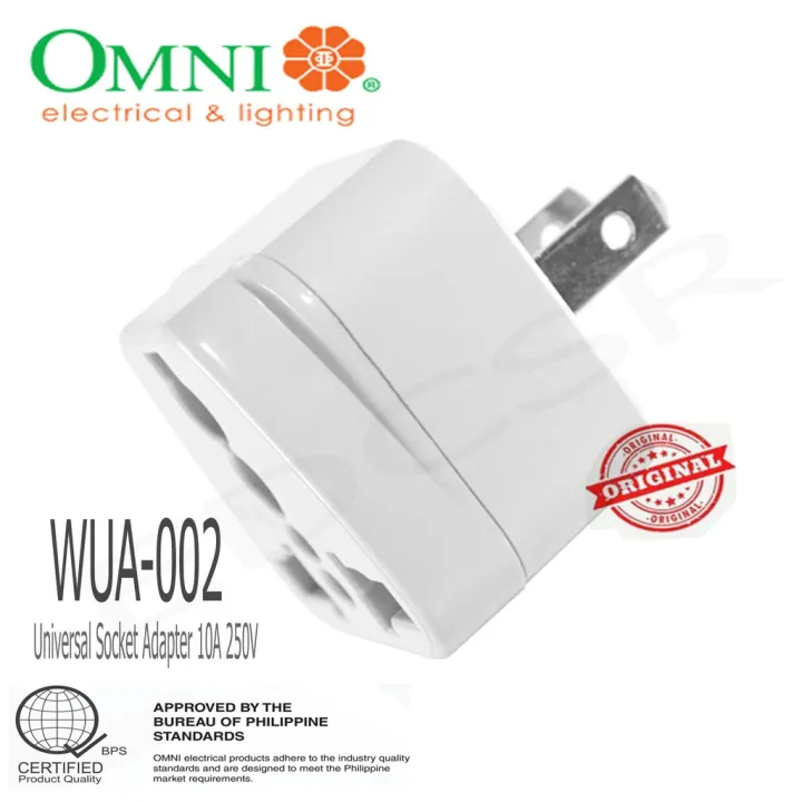 Omni Universal Socket Adapter 10A 250V WUA-002 - ElecRock | Lazada PH