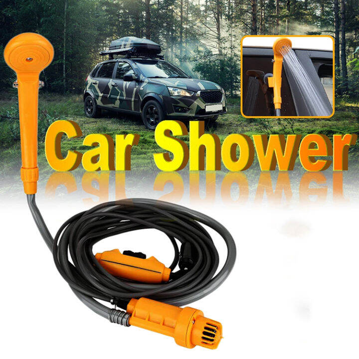 WISER 12V Portable Automobile Shower Set Water Pump Travel Trip Camp ...