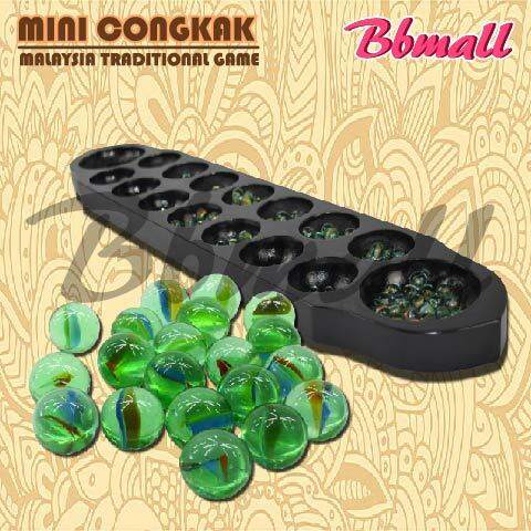 Mini Wooden Congkak Board Malaysia Traditional Games FREE MARBLES/Papan ...