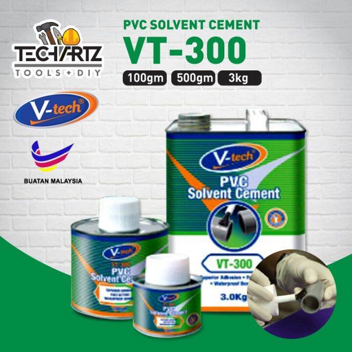 V-TECH VT-300 PVC GLUE / PVC SOLVENT CEMENT /PVC CEMENT FOR PVC, UPVC PIPE & FITTINGS 100GM | Lazada
