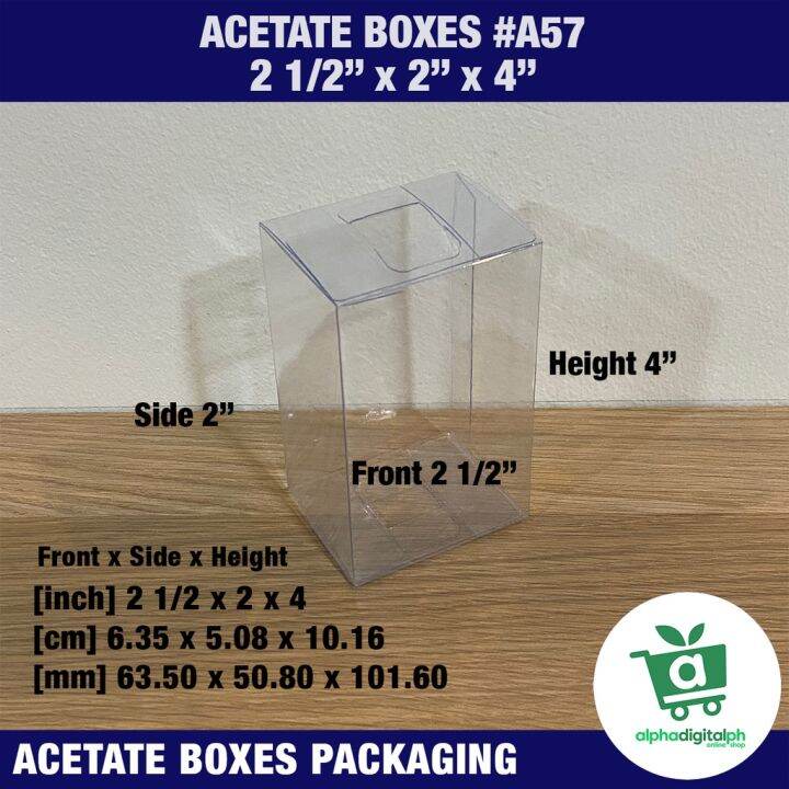 Acetate Boxes #A57 2 1/2 x 2 x 4 10 pcs | Lazada PH