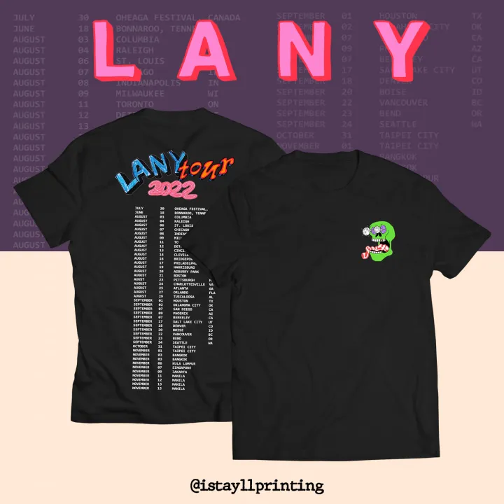 Lany Inspired Shirt ~ World Tour 2022 | iStayll Printing | Lazada PH