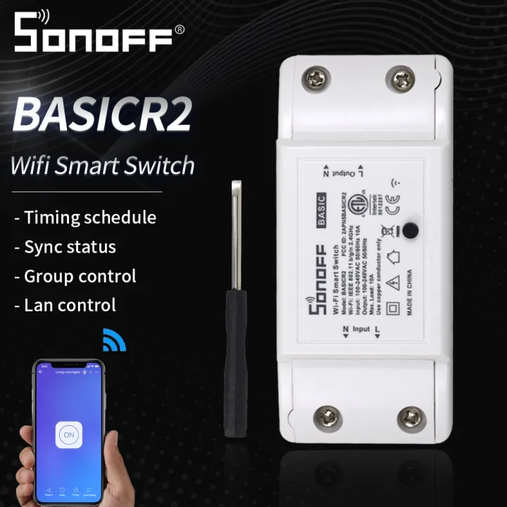 Sonoff Basic Wifi Switch 220V Relay Module DIY Timing Wireless Smart ...