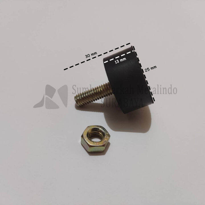 10 ( sepuluh ) pcs Adjuster Kaki Meja M6 (Baut 6) Bulat D.25 | Lazada ...