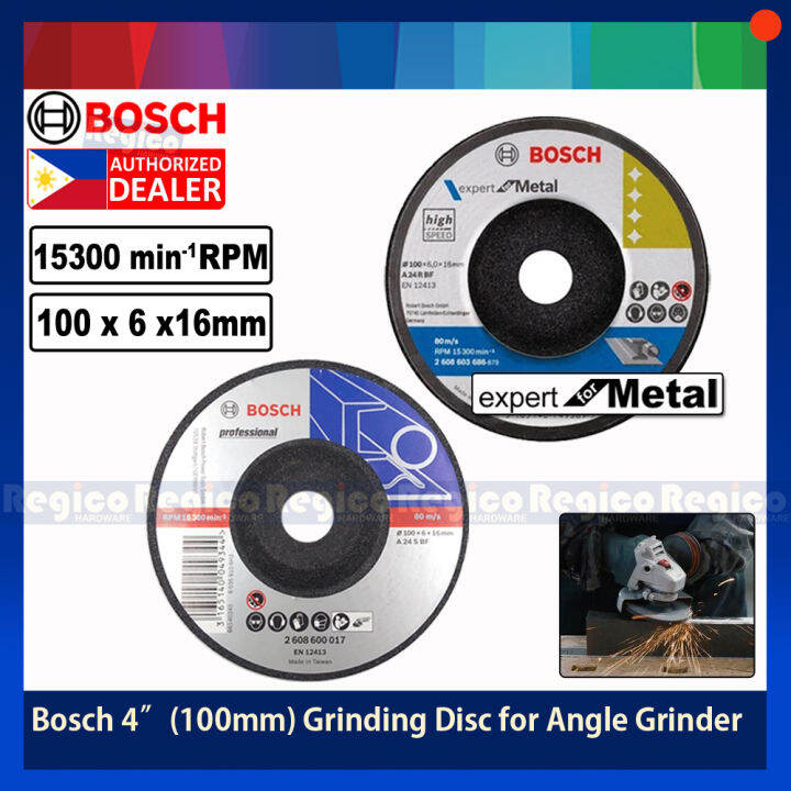 BOSCH 4" 100mm Grinding Disc for Angle Grinder Bosch Accessories Regico ...