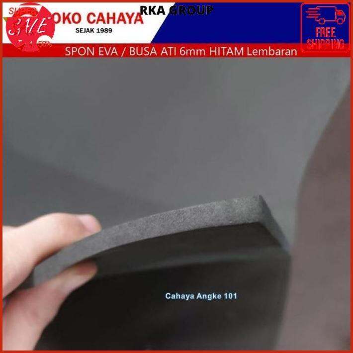 Spon Eva Sponge Busa Ati Spon Karet 6Mm Hitam 210Cm X 120Cm Lembaran ...
