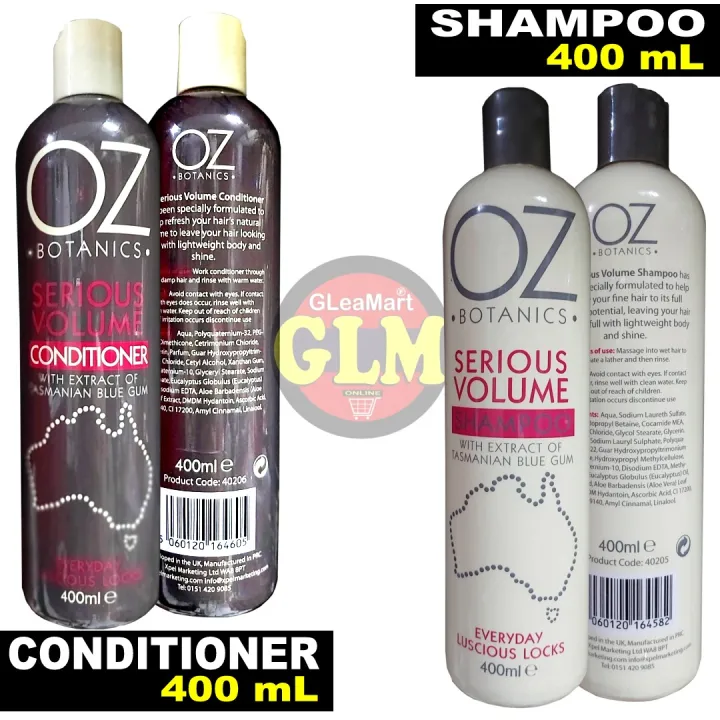 OZ Botanics Serious Volume SHAMPOO / CONDITIONER 400ml - with Extract ...