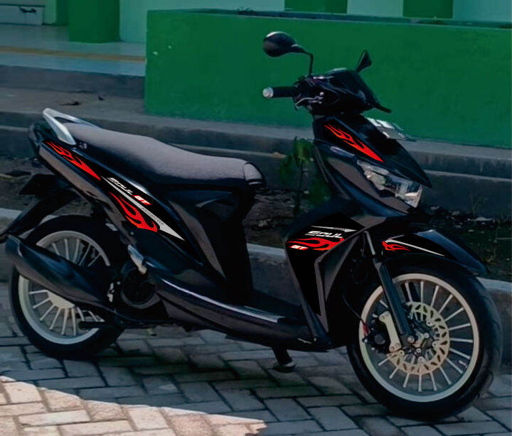 STRIPING API MERAH MIO SOUL GT VIRAL STICKER API SEMI FULL | Lazada ...