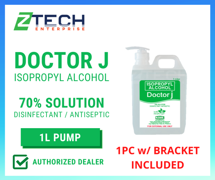 Doctor J 70% Isopropyl Alcohol 1L + Wallmount Bracket | Lazada PH