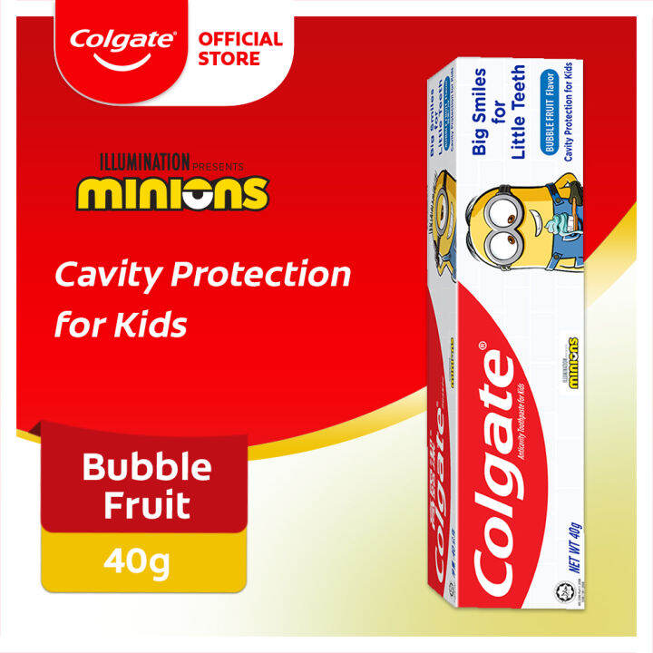 Colgate Minions Anti-Cavity Kids Toothpaste in Bubble Fruit 40g | Lazada PH