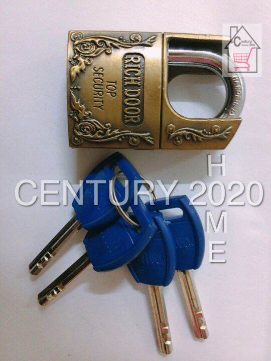 RICHDOOR Padlock Half Beam Arc Pad Lock Zinc Alloy Bronze Lock 40mm ...