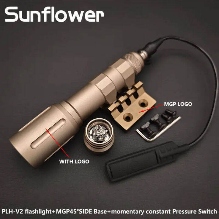 SOLAC plhv2 modlit metal White LED flashlight Scout light with ...
