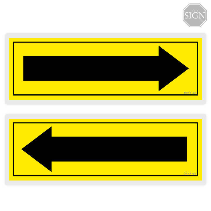 Arrow Directions Left Right Sign - Laminated Signage Label - 4 x 11 ...