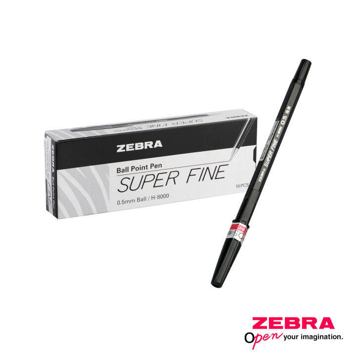Zebra Ballpen SuperFine 0.5mm Black H8000 (10 Pcs) | Lazada PH