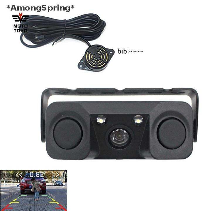 3In1 Car Night Vision Rear View Camera Parking Sensor with Transmitter ...