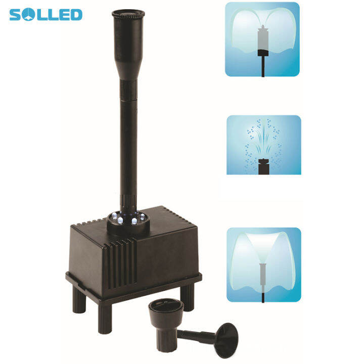 SOLLED ปั๊มน้ำสำหรับน้ำพุกลางแจ้งไฟ LED สำหรับตกแต่ง | Lazada.co.th