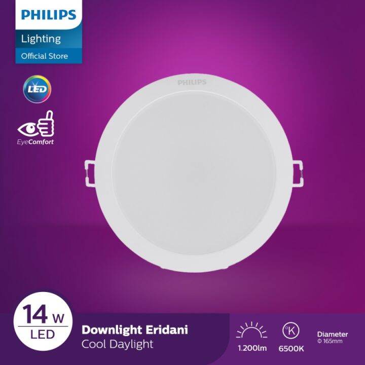 LAMPU PHILIPS DOWNLIGHT ERIDANI 14W G3 DL190B 14 WATT D150 HIAS PLAFON ...