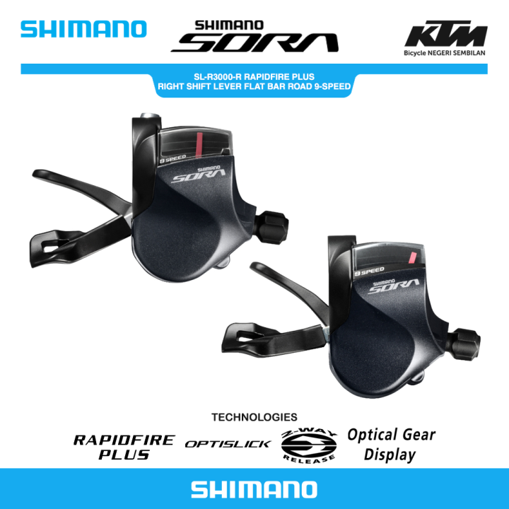 SHIMANO SORA Right Shift Lever Flat Bar Road 9-speed SL-R3000-R | Lazada
