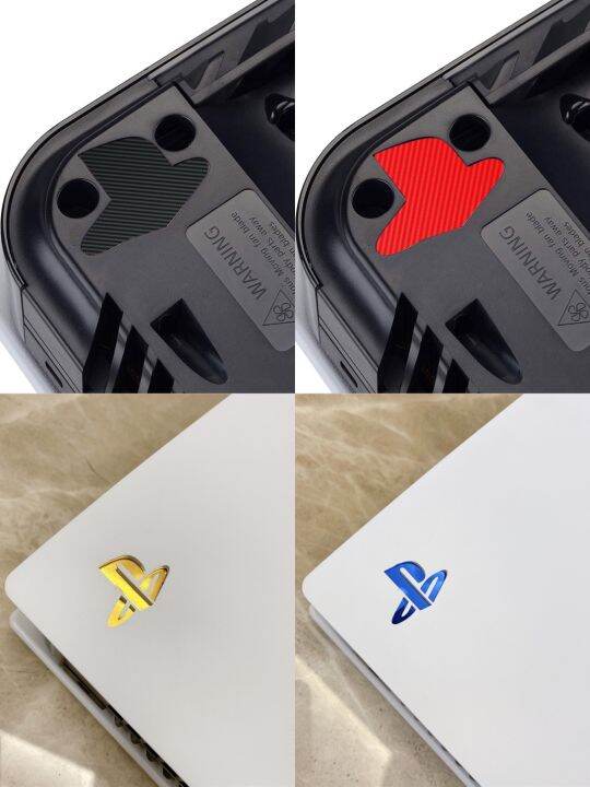 5pcs/lot Carbon fiber PS5 logo skin sticker Glossy Vinyl Decal for PS5 ...