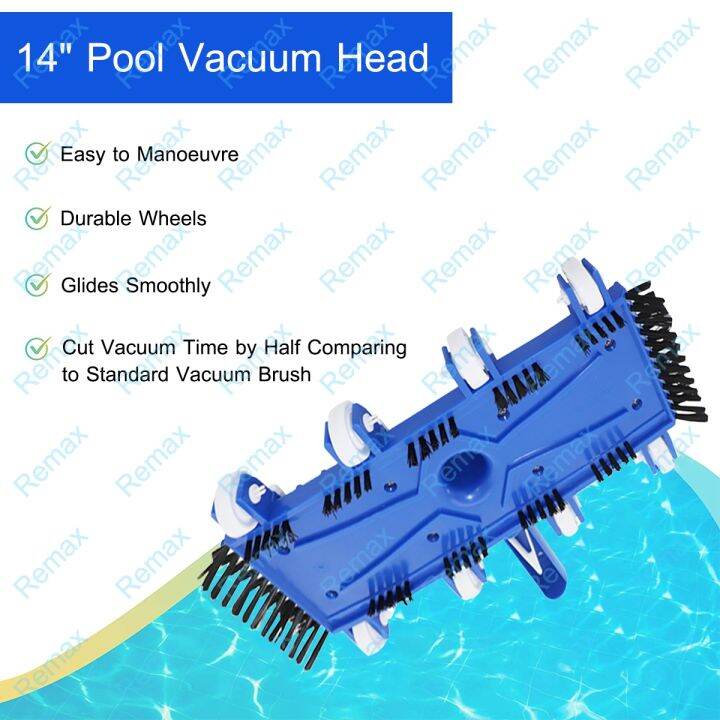 IRONBOX [READY STOCK] 14Inch Pool Vacuum Head Brush with Wheels ...